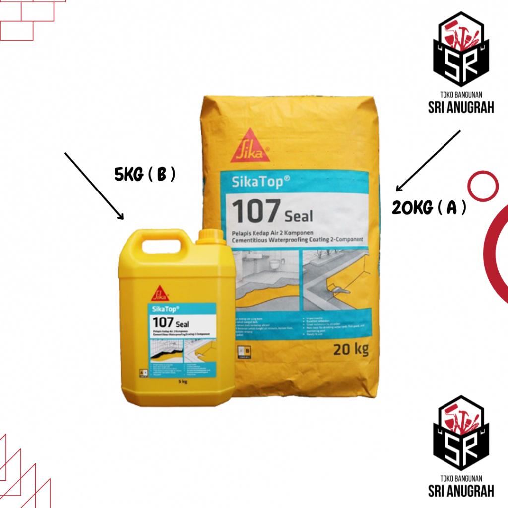 Jual SIKA TOP 107 SEAL Semen Pelapis Kedap Air 2 Komponen 20KG | Shopee ...