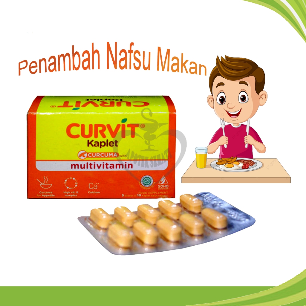 Jual Curvit Tablet Suplemen Multivitamin Penambah Nafsu Makan | Shopee ...