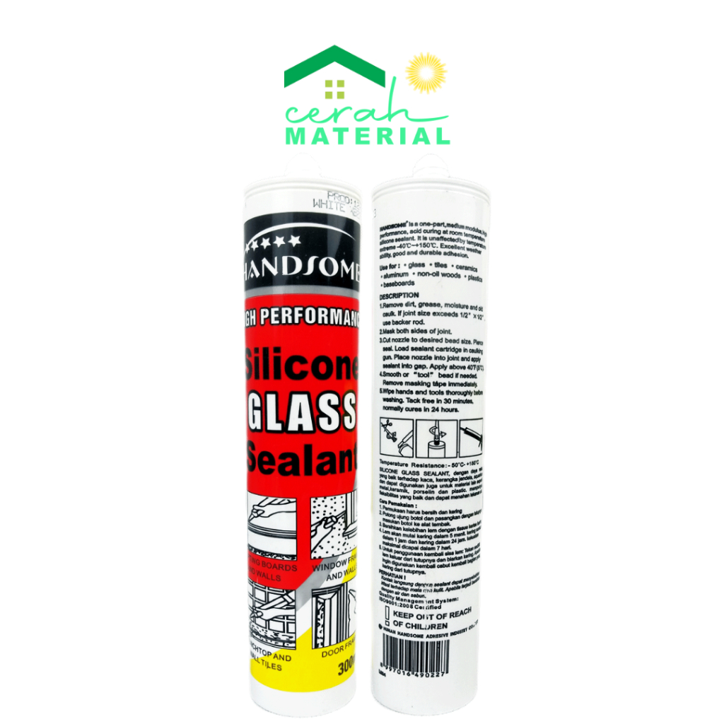 Jual HANDSOME Silicone Glass Sealant Lem Botol Silicone Sealant Lem ...