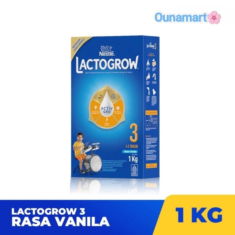 Jual LACTOGROW 3 RASA VANILLA 1 KG | Shopee Indonesia