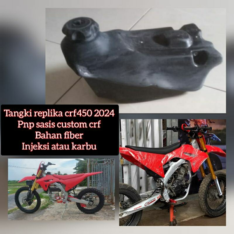 Jual tangki crf450 pnp sasis crf custom bahan fiber injeksi atau karbu ...