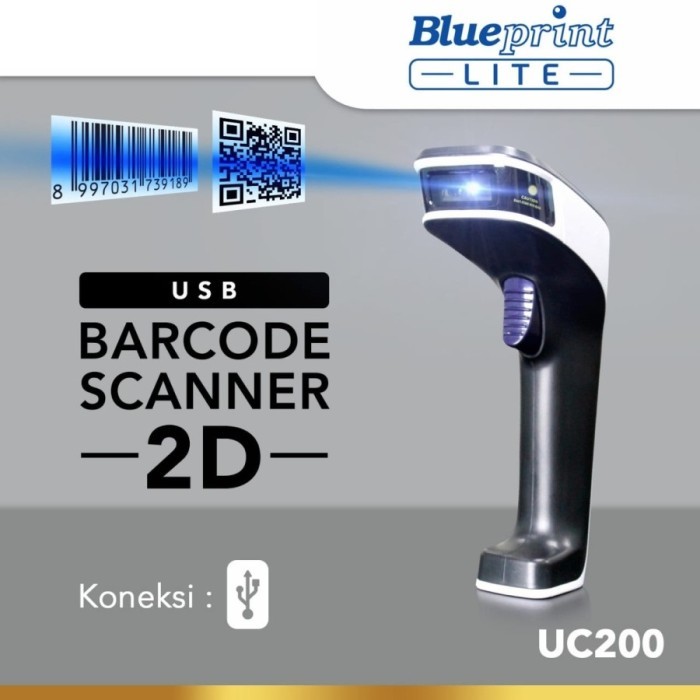 Jual USB Infrared Scanner 2D UC200 Barcode Scanner Blueprint 2D Auto ...