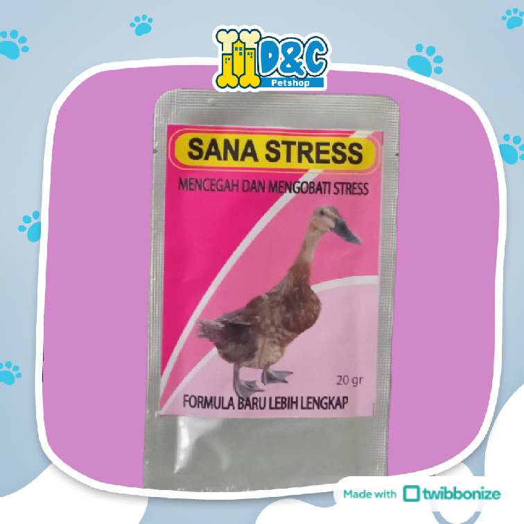 Jual SANA STRESS 20GR - OBAT ANTI STRESS BEBEK ITIK UNGGAS MENINGKATKAN ...
