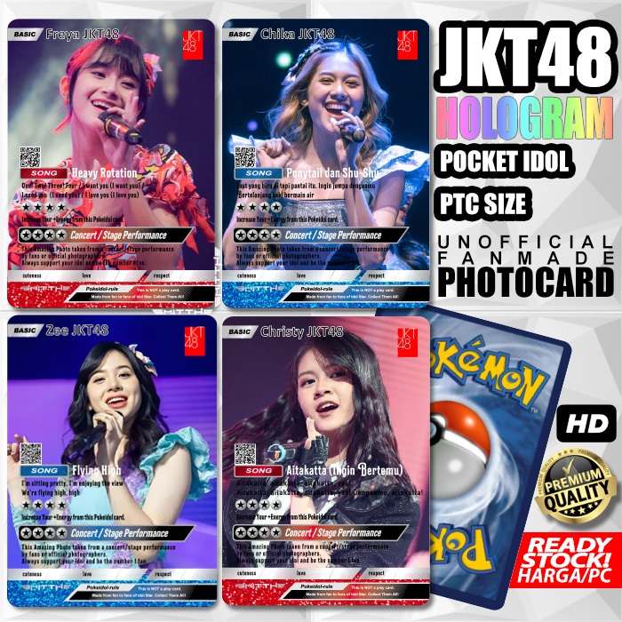 Jual Photocard JKT48 Hologram Photo Trading Card Unofficial Fanmade pokeidol | Shopee Indonesia
