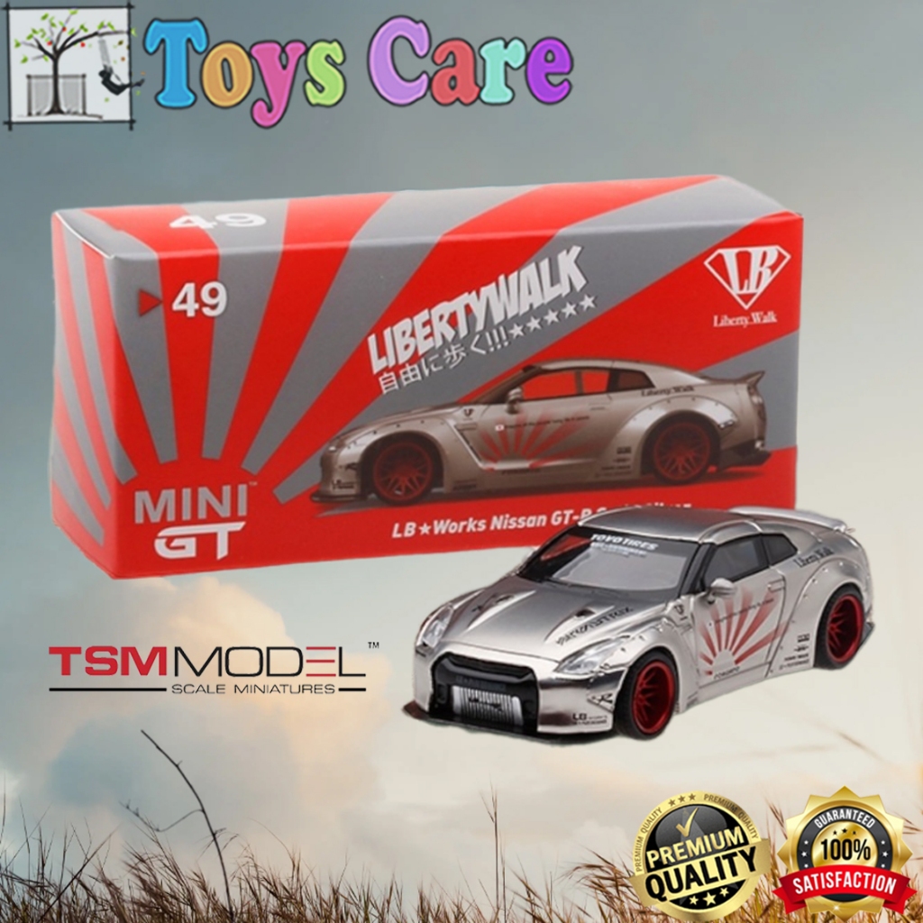 Jual MINI GT LIBERTY WALK NISSAN GT-R R35 REAR WING SATIN SILVER ...