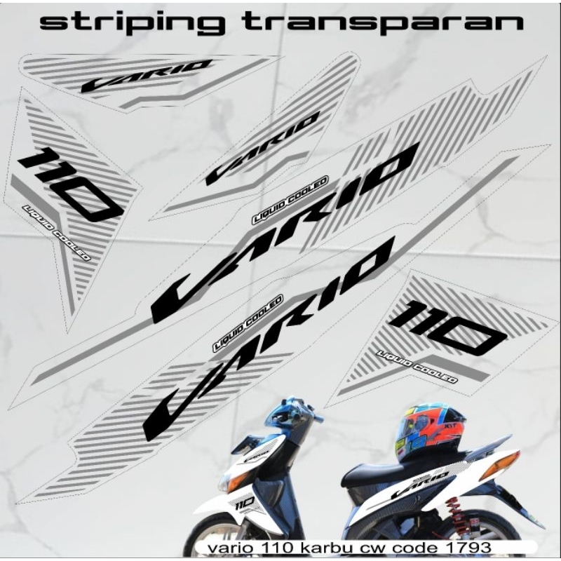 Jual striping transparan VARIO 110 KARBU CW | Shopee Indonesia