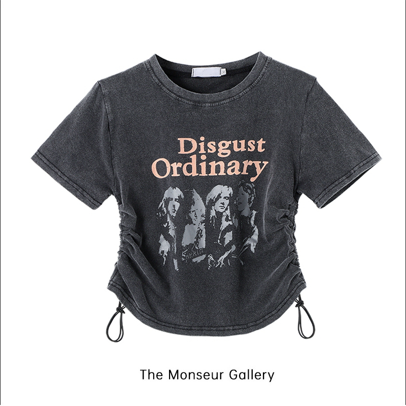 Jual The Monseur Gallery Kaos Crop Korean Style Retro "Disgust Ordinary ...