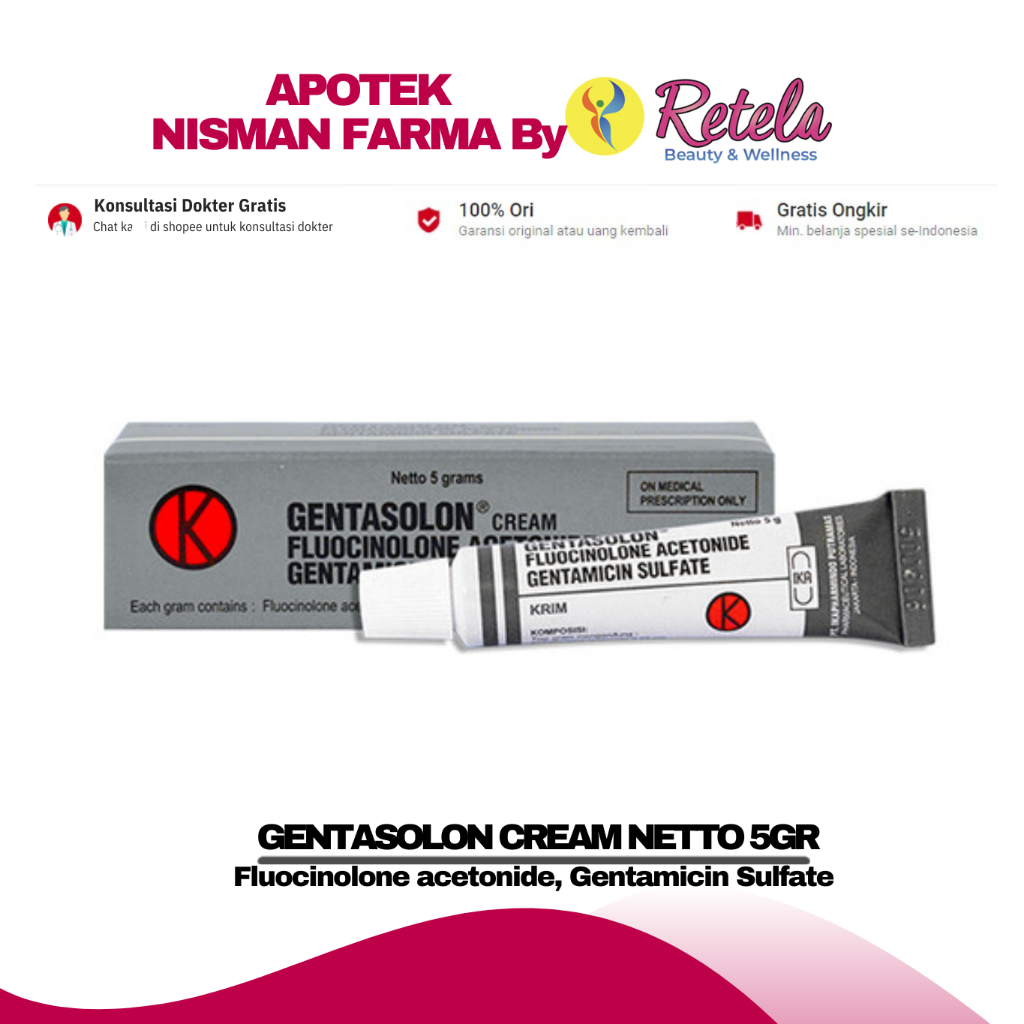 Jual GENTASOLON CREAM 5GR | Shopee Indonesia