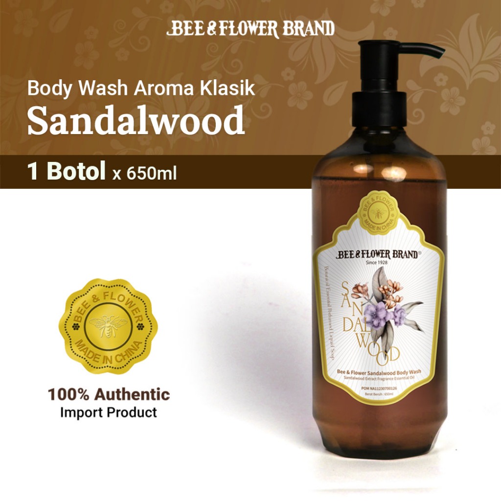 Jual Bee Flower Sabun Tawon Cair Impor Cendana 650 ml - Sandalwood ...