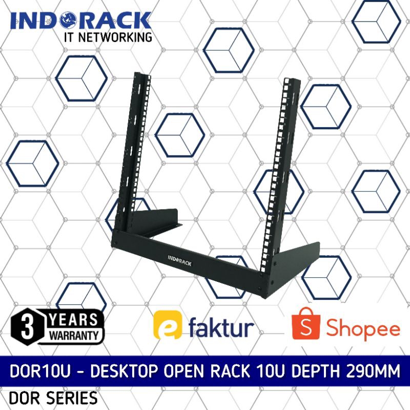 Jual DOR10 Desktop Open Rack 10U Depth 290mm INDORACK Rak Audio ...