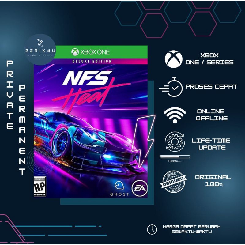 Jual NFS HEAT XBOX ONE / SERIES X|S PERMANEN ORIGINAL NEED FOR SPEED ...