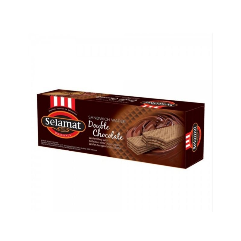 Jual Selamat Sandwich Wafer 145gr / Double Choco / Cokelat / Black ...