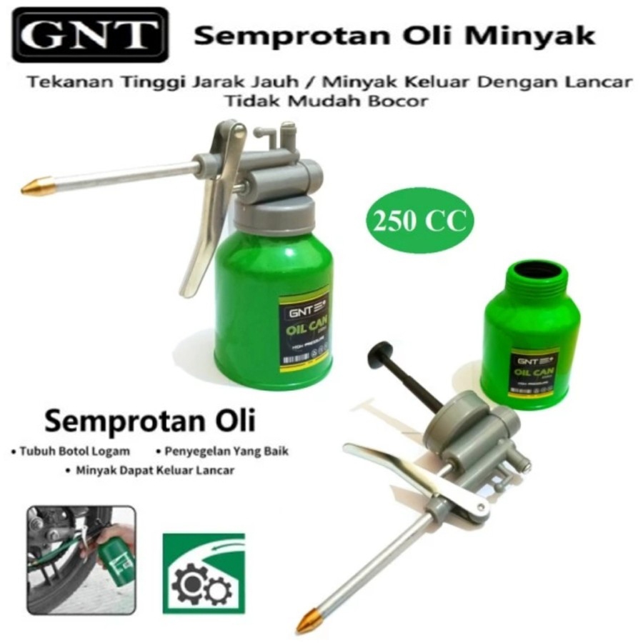 Jual Oil Can 250cc GNT Tabung Kaleng Besi Semprotan Pelumas Oli 250ml ...