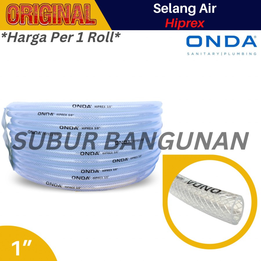 Jual SELANG AIR BENANG HIPREX 1" ONDA/SELANG BENANG 1 Inch ONDA 50 M | Shopee Indonesia