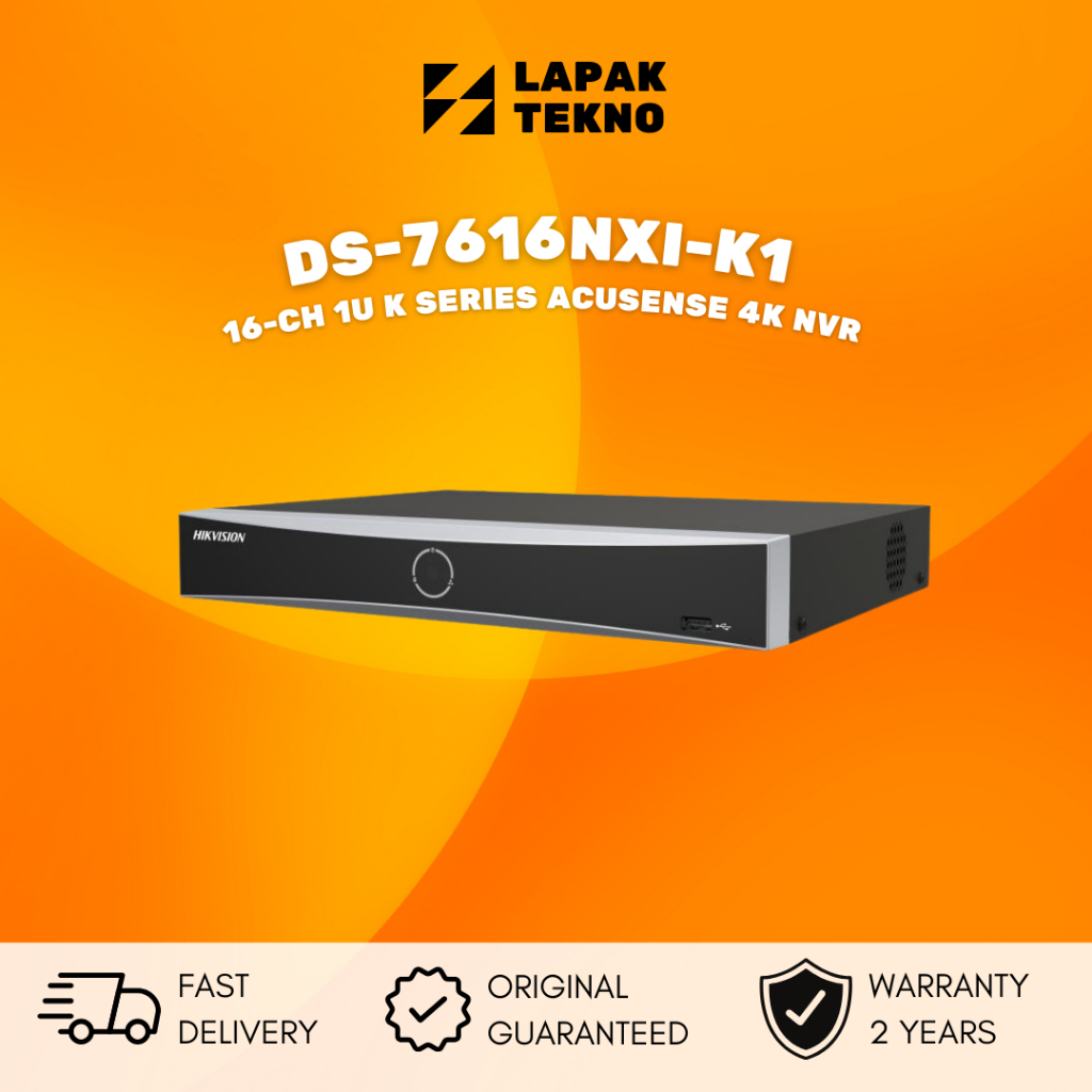 Jual HIKVISION DS-7616NXI-K1 NVR 16CH ACCUSENSE 4K SUPPORT FACE CAPTURE ...