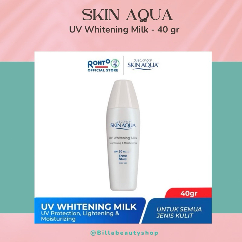 Jual SKIN AQUA UV Whitening Milk SPF 50 PA++++ - 40 gr ( Tutup Putih ) | Shopee Indonesia