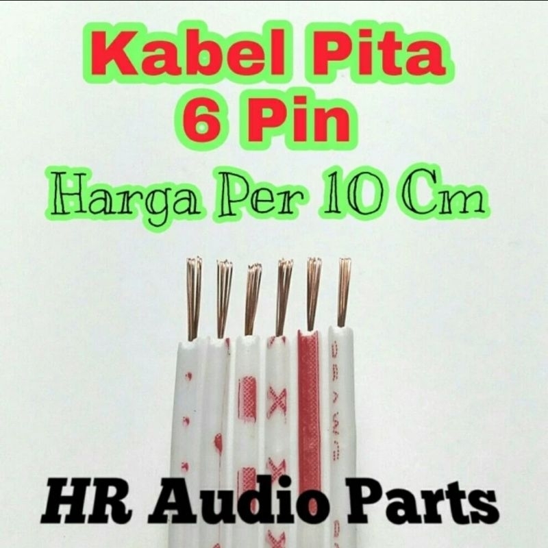 Jual Kabel Pita 6 Pin Cable Flat Pelangi 6P Jalur Serabut 26 AWG Per ...
