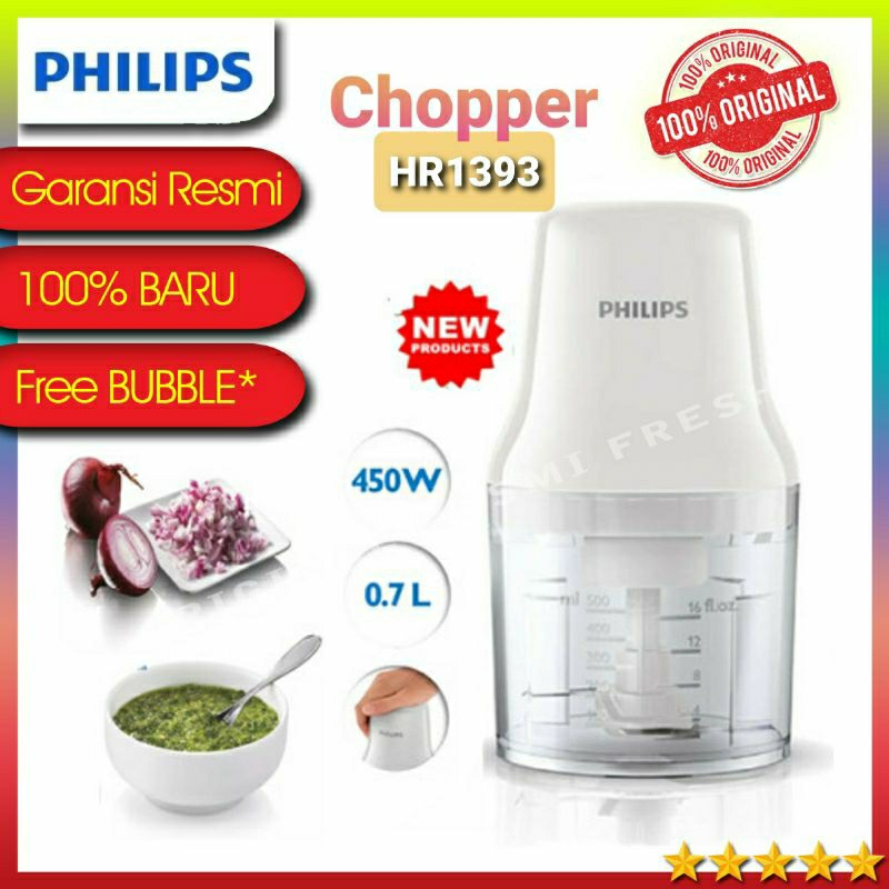 Jual PHILIPS Chopper HR1393 Kapasitas 0,7L | Shopee Indonesia