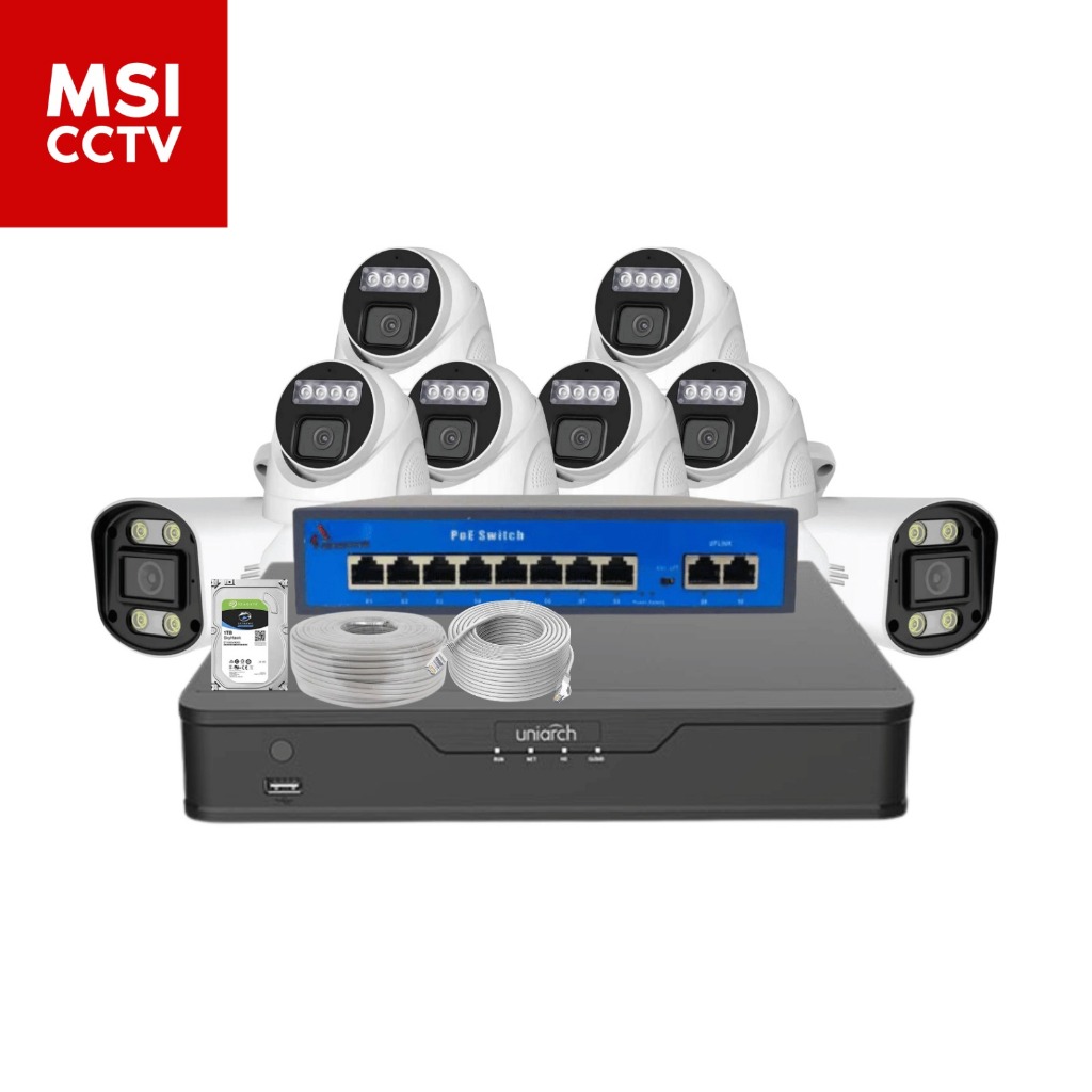 Jual PAKET CCTV IP CAMERA 8 CHANNEL 4MP FULL COLOR AUDIO SIAP PASANG | Shopee Indonesia