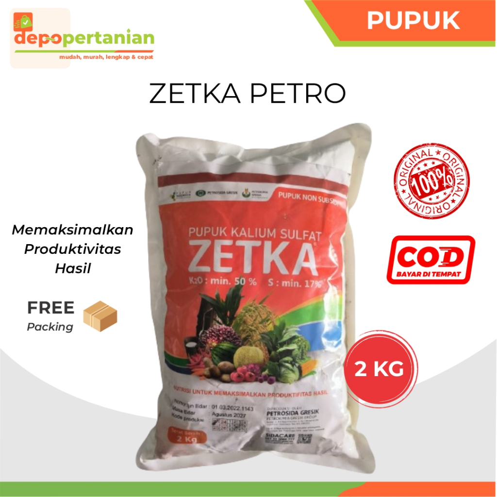 Jual Depo Pertanian - Pupuk ZK Zetka 2 kg Kalium Sulfat | Shopee Indonesia