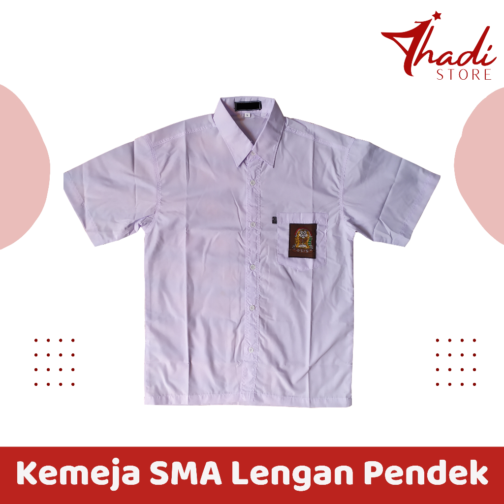 Jual Baju Seragam Sekolah SMA Pendek Katun Teteron Kemeja | Shopee ...