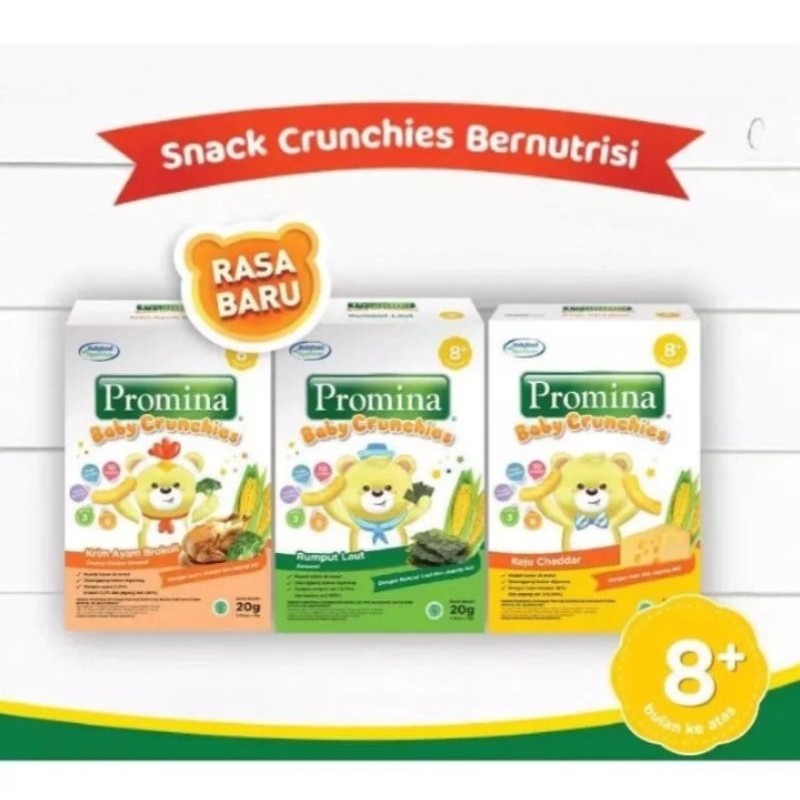 Jual Promina Baby Crunchies - Keju Cheddar / Rumput Laut Dan krim ayam ...