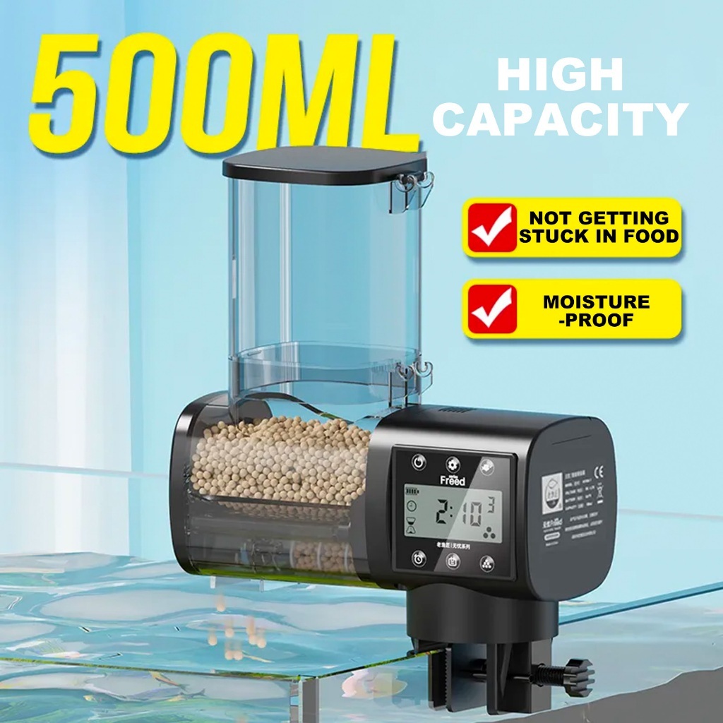 Jual Feeder ikan otomatis Fish 500ML Digital Display Automatic Pet ...