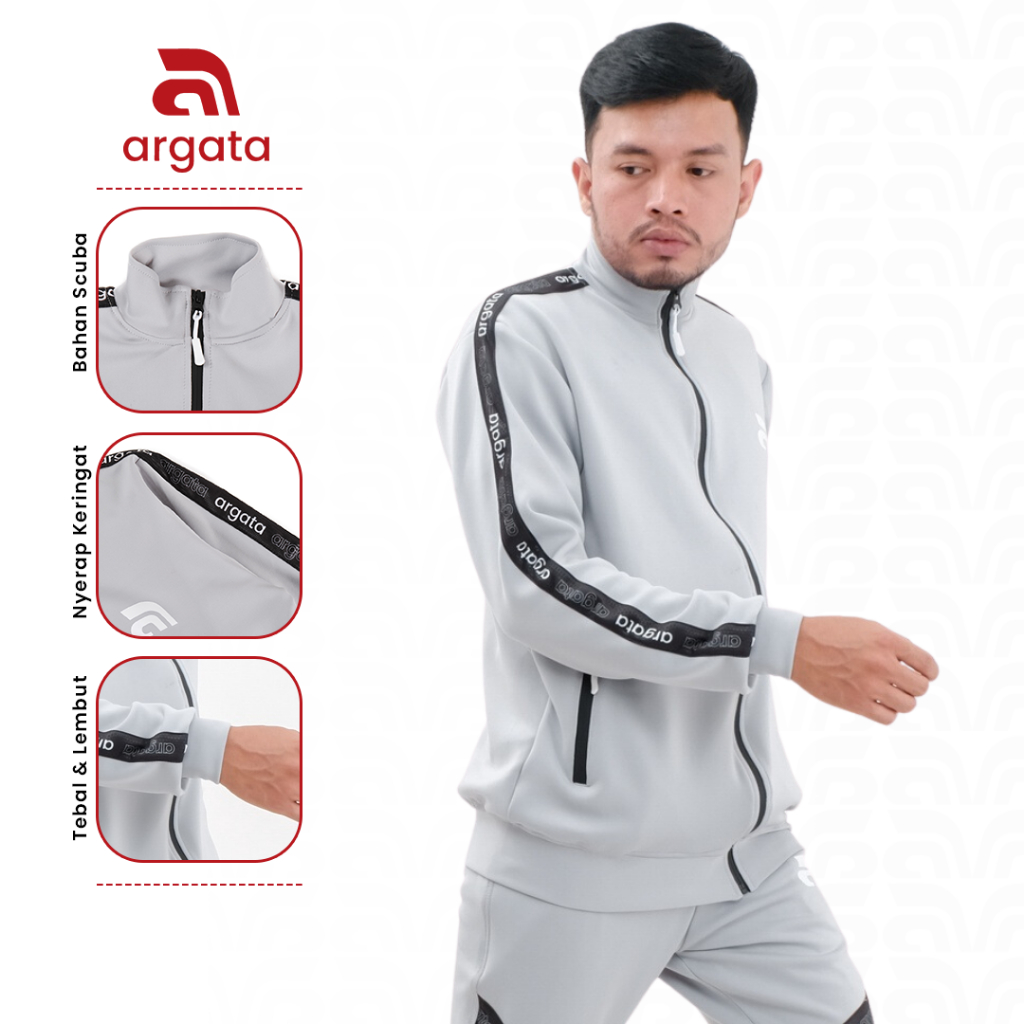 Jual [BELI 1 GRATIS 1] Jaket Pria Argata Jacket Olahraga Abu Gym Lari ...