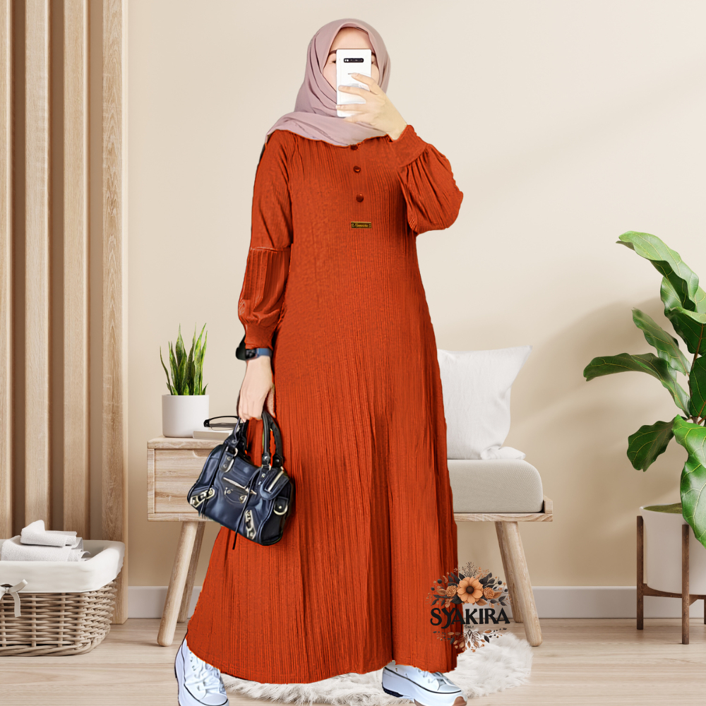 Jual Gamis Vara Hornet Bahan Knit Hornet / Gamis Lebaran Simpel Terbaru ...