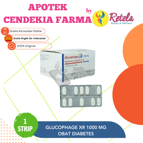 Jual Glucophage Xr 1000 Mg Strip 10 Tablet / Metfromin / Obat Diabetes ...