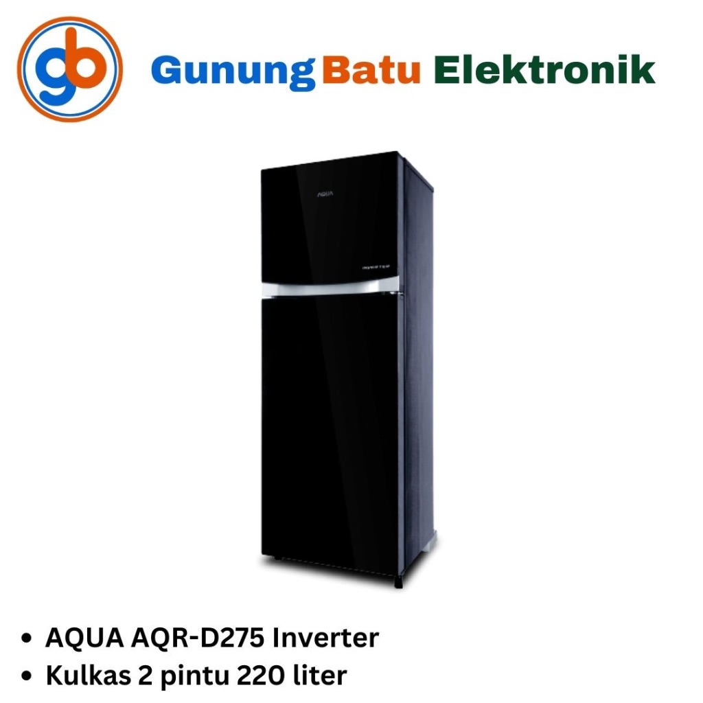 Jual AQUA Kulkas 2 pintu 220 liter AQR-D275 Inverter Garansi Resmi | Shopee Indonesia