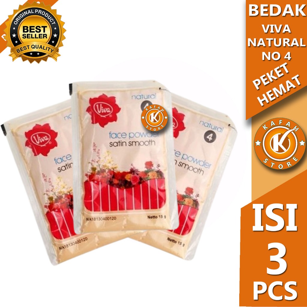 Jual BEDAK VIVA NATURAL NO 4 PAKET HEMAT ISI 3 SACHET/ 15 G kafah store ...