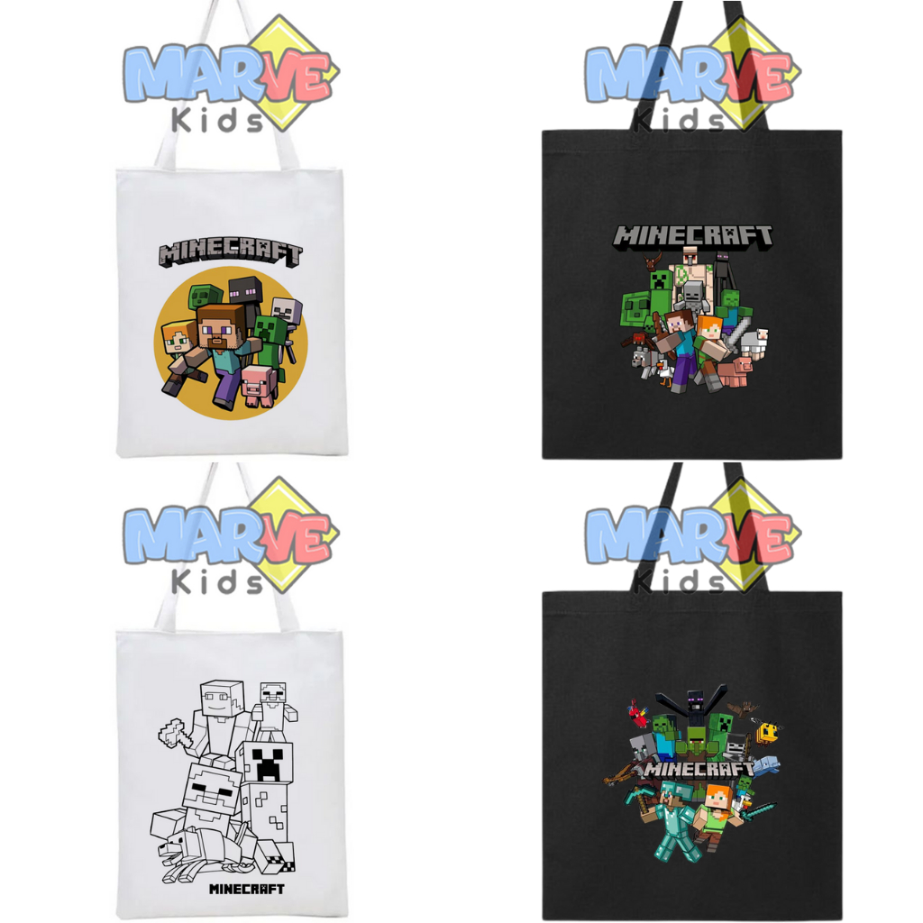 Jual Totebag Tote Bag Minecraft Goodie Bag Souvenir Ulang Tahun Ultah ...