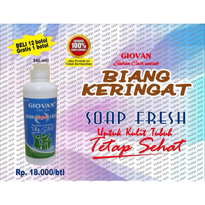 Jual Sabun Giovan Soap Extra Fresh 240 Ml | Shopee Indonesia