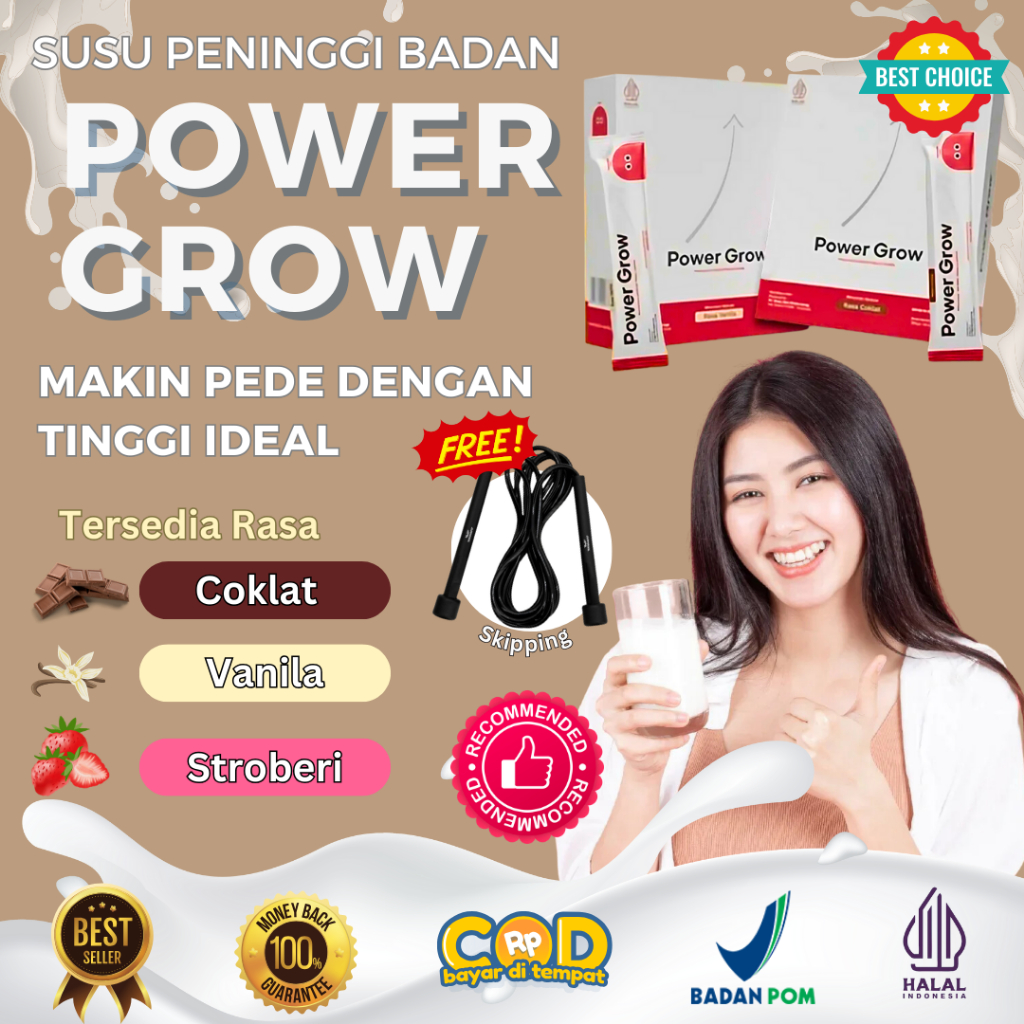Jual Susu Power Grow Rasa Coklat Paket Suplemen Obat Peninggi Badan ...