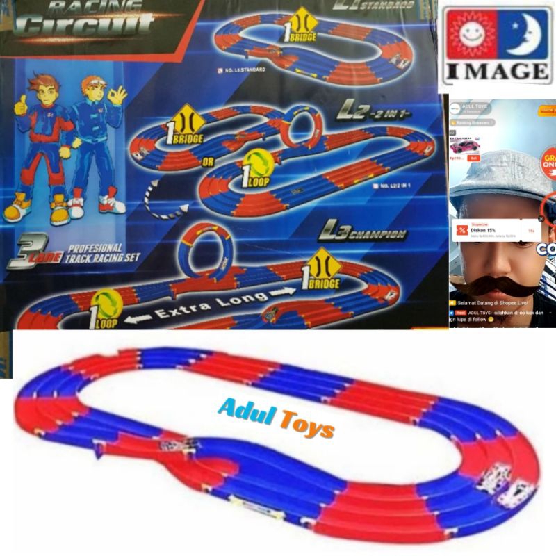 Jual TREK ARENA JALANAN TAMIYA 3 JALUR SET TRACK IMAGE (L1 L2 L3 ...