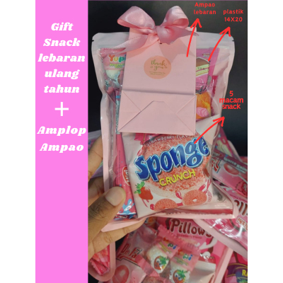 Jual Snack lebaran pink mini gift snack pink hampers snack lebaran ...