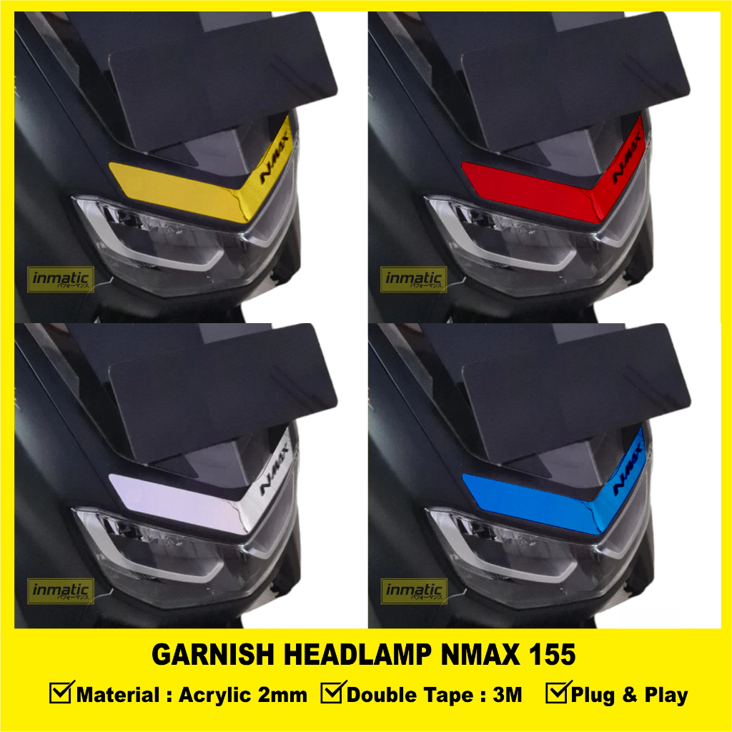 Jual RAYA GARNISH LAMPU DEPAN NMAX 155 GARNISH LAMPU HEAD LAMP GARNISH ...