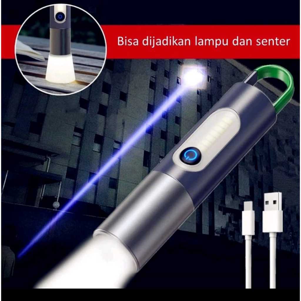 Jual Senter LED Zoom Super Terang XHP50 Lampu Kerja Isi Ulang Lampu ...
