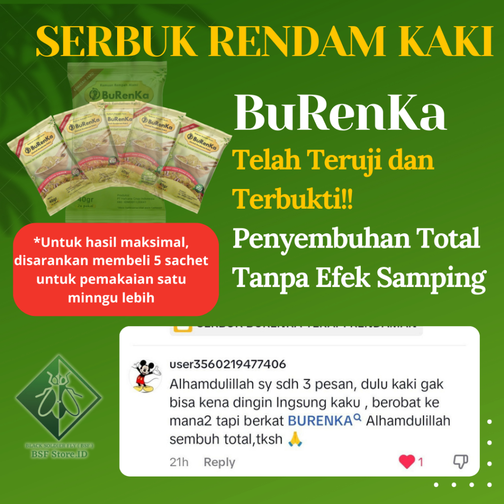 Jual Burenka Serbuk Ramuan Herbal Terapi Rendam Kaki Untuk Segala Jenis ...