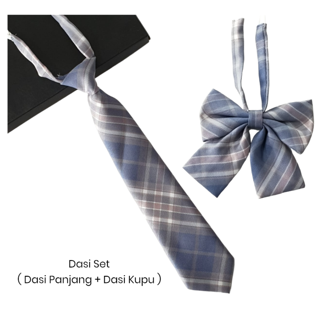 Jual KIAMA - Dasi Couple Bundling Panjang dan Kupu Motif Kotak Seragam JK Cosplay Ready Stock ...
