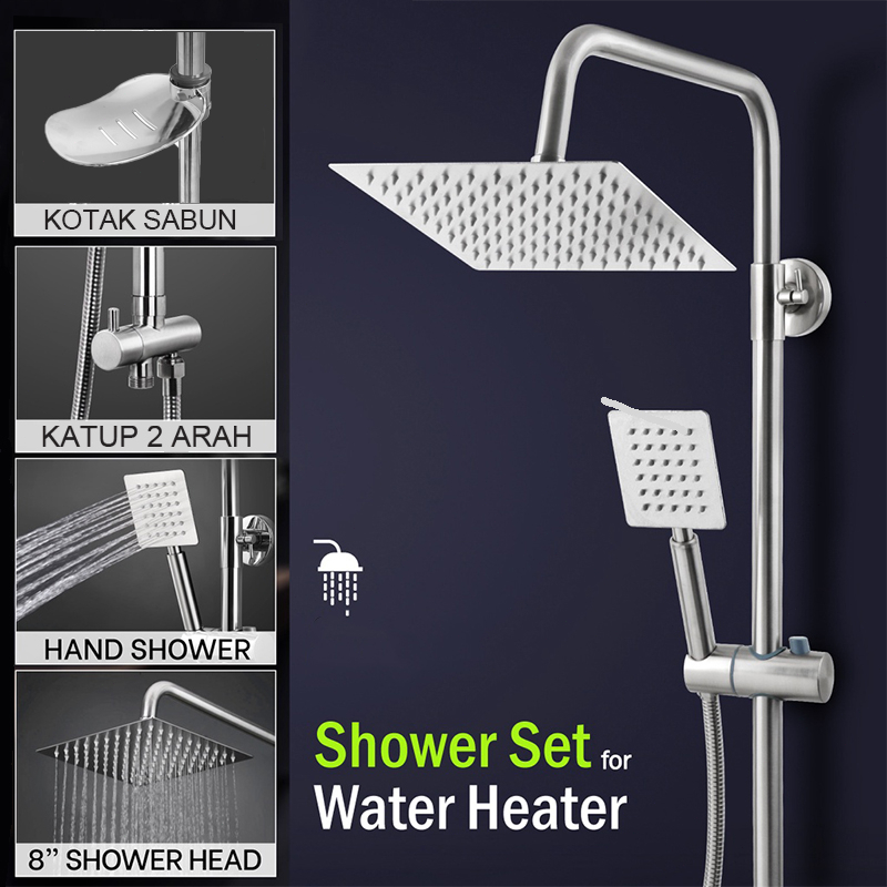 Jual Shower Kamar Mandi 3 Dalam 1 Set Dengan Faucet Sprayer shower set kamar mandi panas dingin ...
