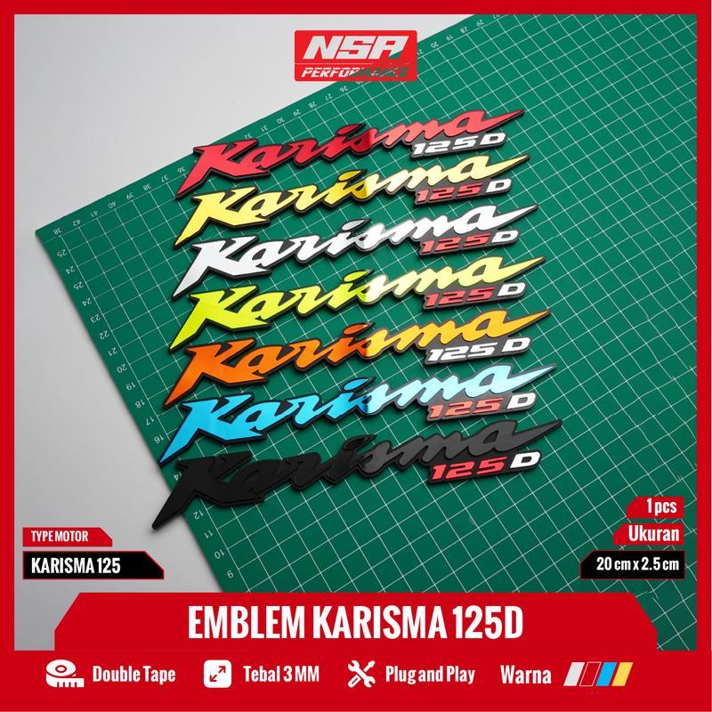 Jual NSA 2PCS EMBLEM KARISMA 125D LOGO KARISMA 125 D TIMBUL BUKAN ...