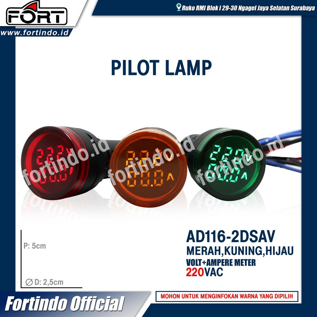 Jual Pilot Lamp Digital Voltmeter+Amperemeter / Pilot Lamp AD116-2DSAV ... Jual Pilot Lamp Digital Voltmeter+Amperemeter / Pilot Lamp AD116-2DSAV ...