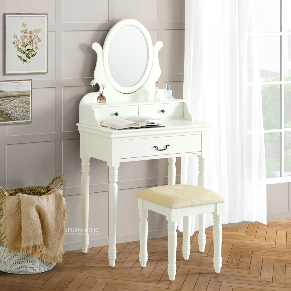 Jual IFURNHOLIC Madelyn Dressing Table Sets | Meja Rias Cermin Klasik ...