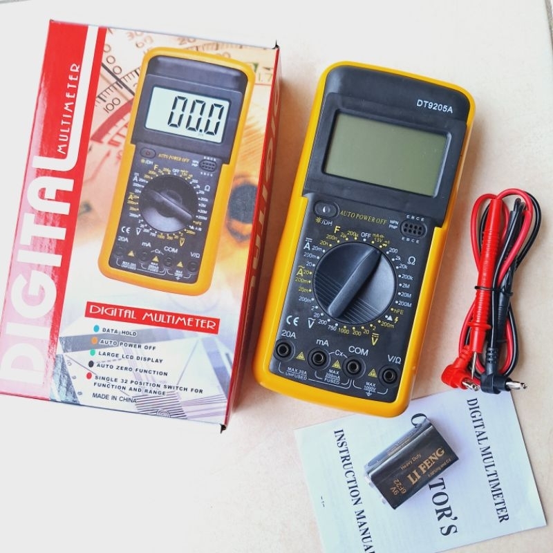 Jual MULTITESTER / TESTER DIGITAL DM9205A AVOMETER | Shopee Indonesia