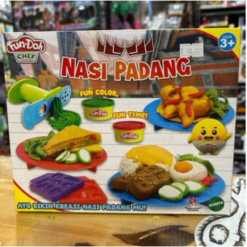 Jual FUNDOH EDISI NASI PADANG PLAY DOY PLESTISIN MAINAN MENCETAK ...