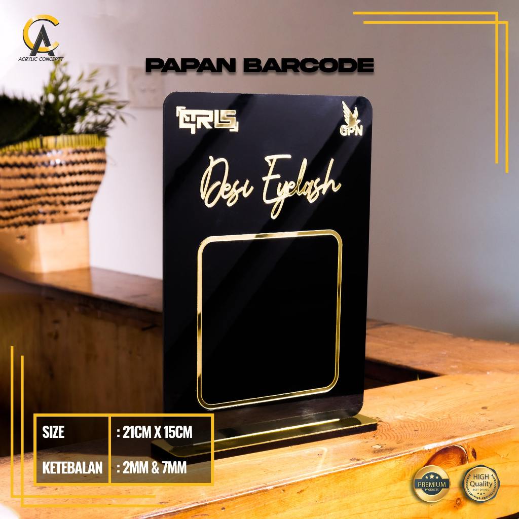 Jual Papan Barcode Akrilik Uk.21 x 15cm (MOHON MEMBACA DESKRIPSI PRODUK ...
