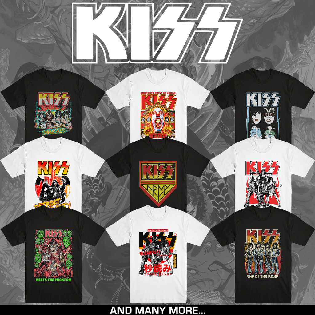 Jual KISS | T-SHIRT BAND | ROCK N ROLL | MERCHANDISE | Shopee Indonesia