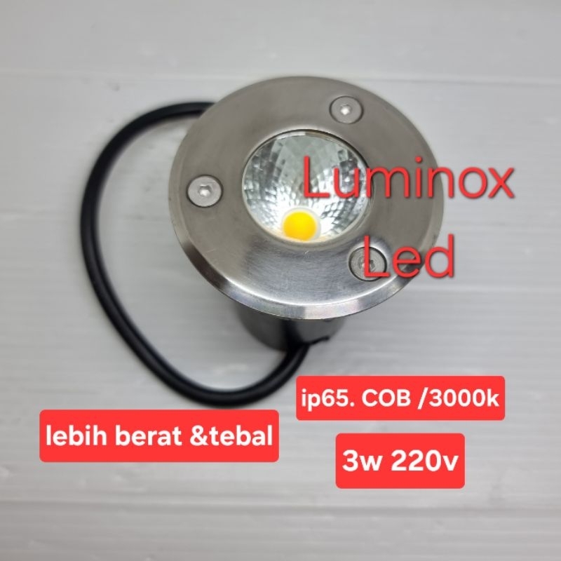 Jual lampu lantai taman led 3w 3watt / up light inground led cob 3 watt ...
